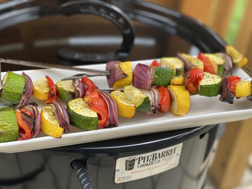 Vegetable Kebabs with Creamy Yogurt Sauce – Pit Barrel Cooker
